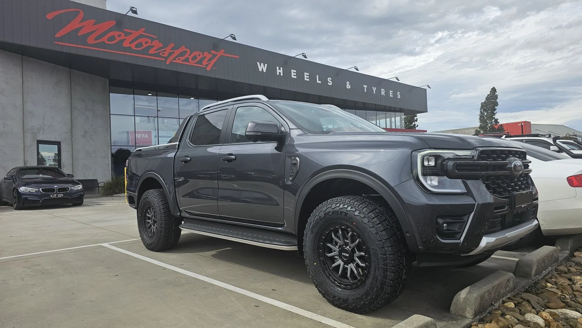 FORD RANGER NEXT GEN with ROH RAID MATTE BLACK GRAPHITE
