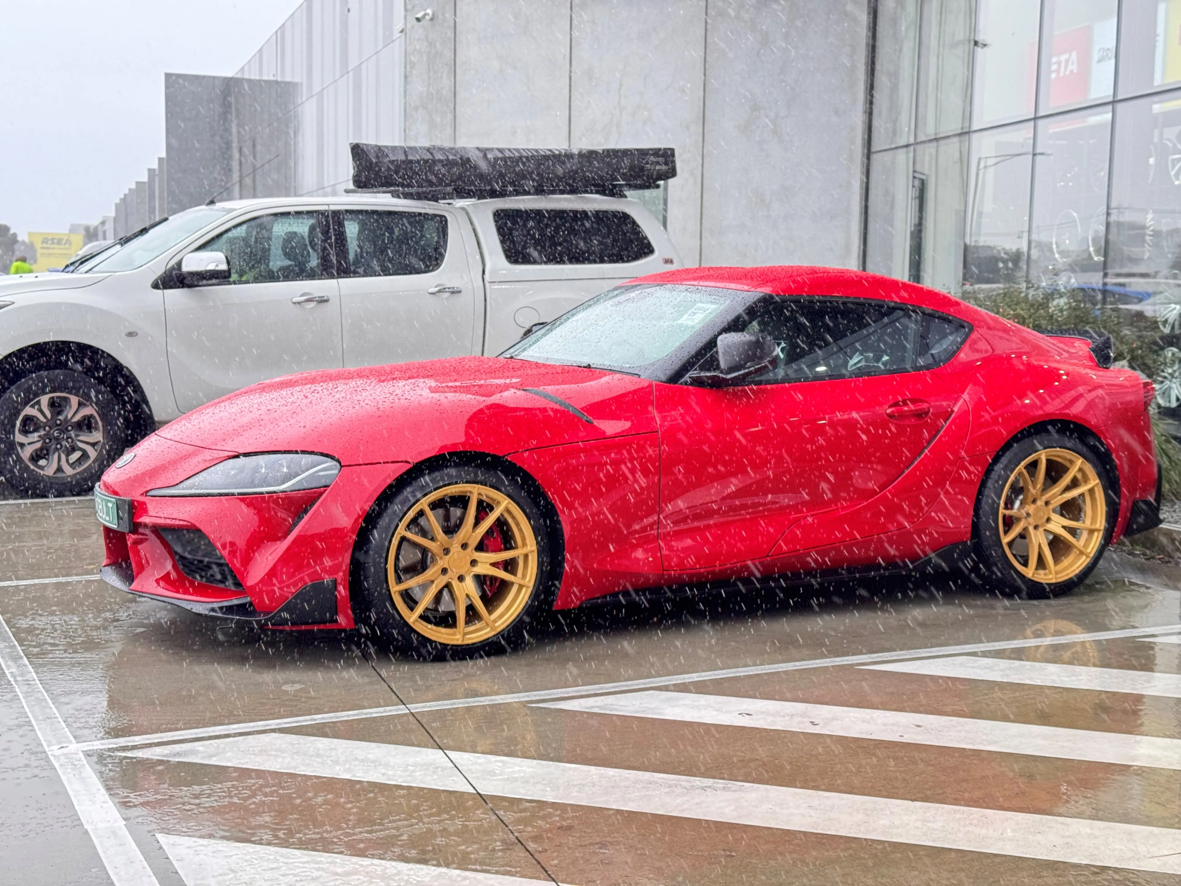 TOYOTA SUPRA with KOYA SF06 19 inch in GOLD STAGGERED